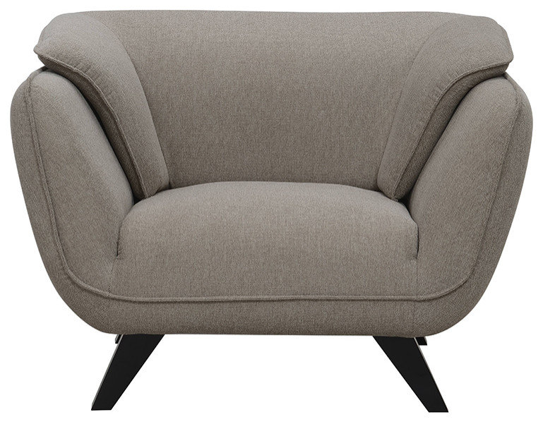 ACME Nayeli Chair, Brown Linen - Transitional - Armchairs And Accent ...