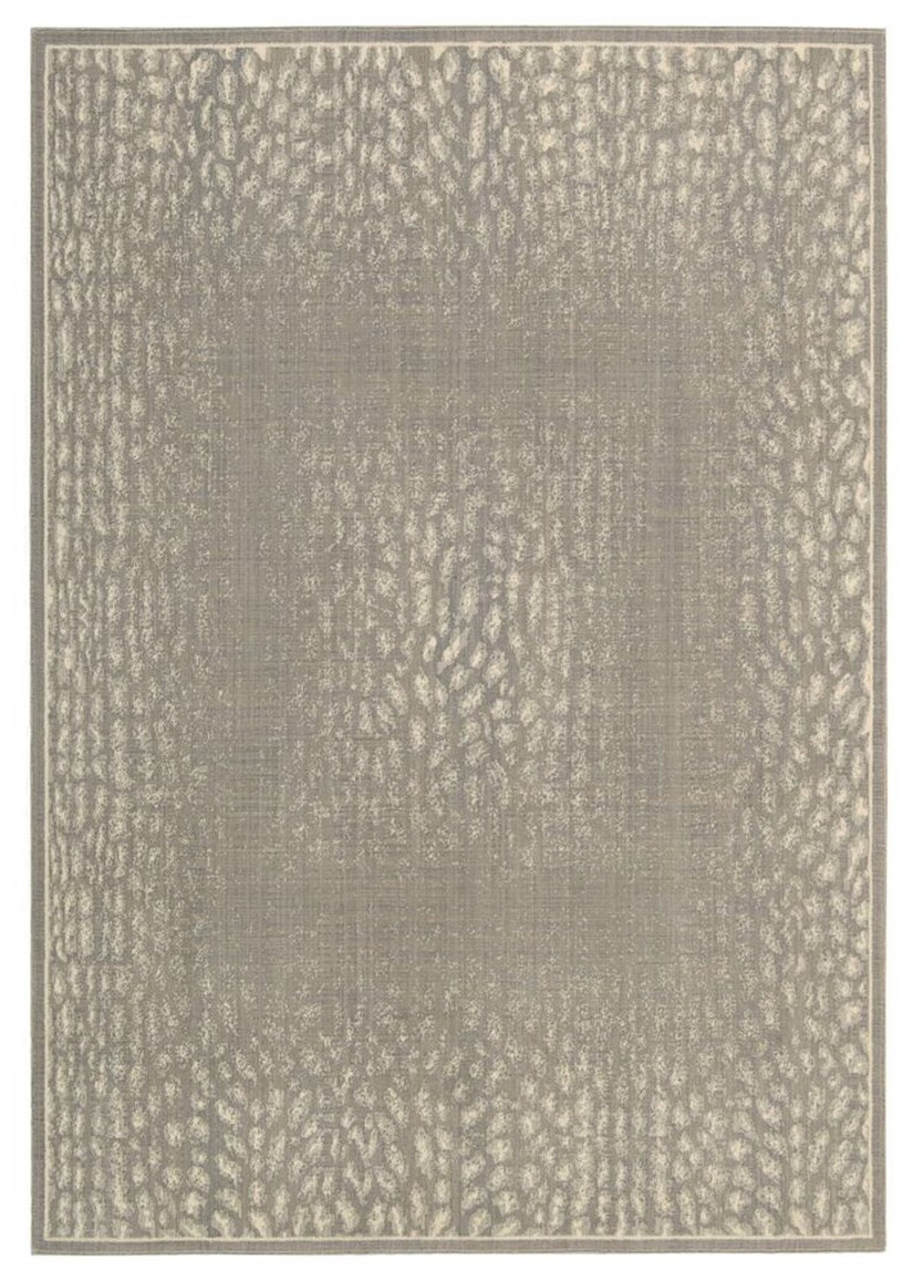 Nourison Riviera Silver Area Rug, 9'6"x13', 9'6" x 13' - Contemporary ...