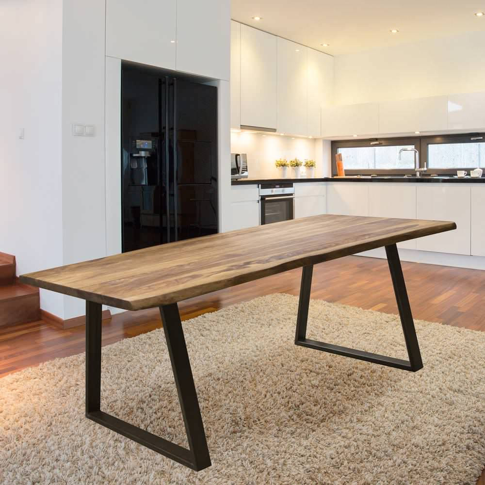 AmeriHome Dining Table 63 x 35 with Legs, Seats 4 to 6 - Contemporary ...
