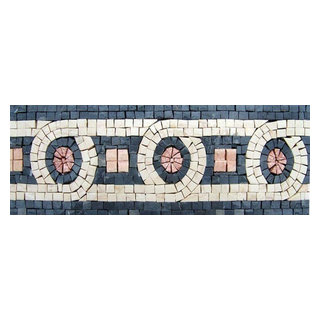 Mosaic Border, Athina, 12" x 4" - Contemporary - Accent Trim And Border ...