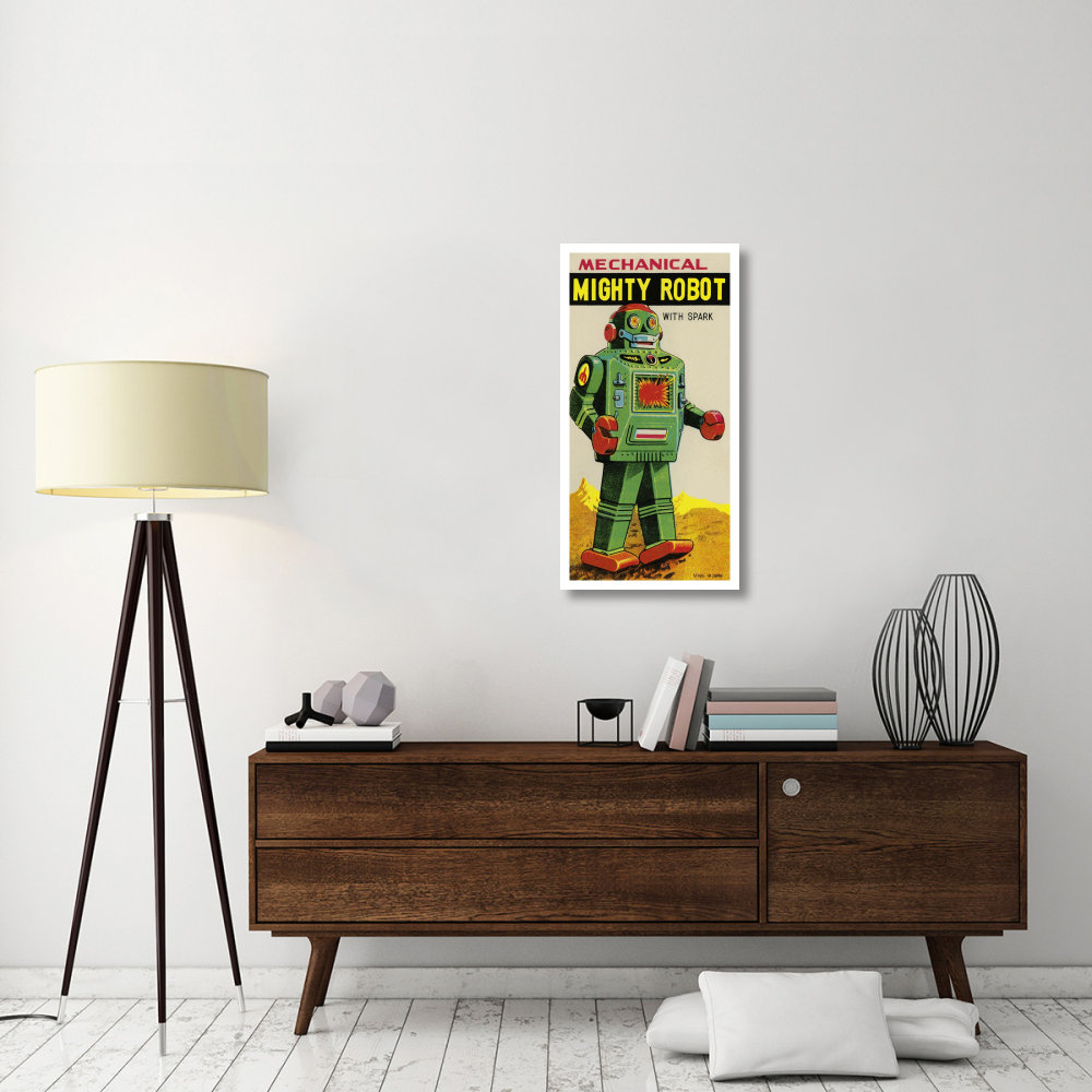 "Mechanical Mighty Robot" Digital Paper Print by Retrobot, 17"x32", 20"x38" - Midcentury ...