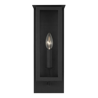 Dresden Casual 1-Light Outdoor Exterior Lantern Sconce Light, Textured ...