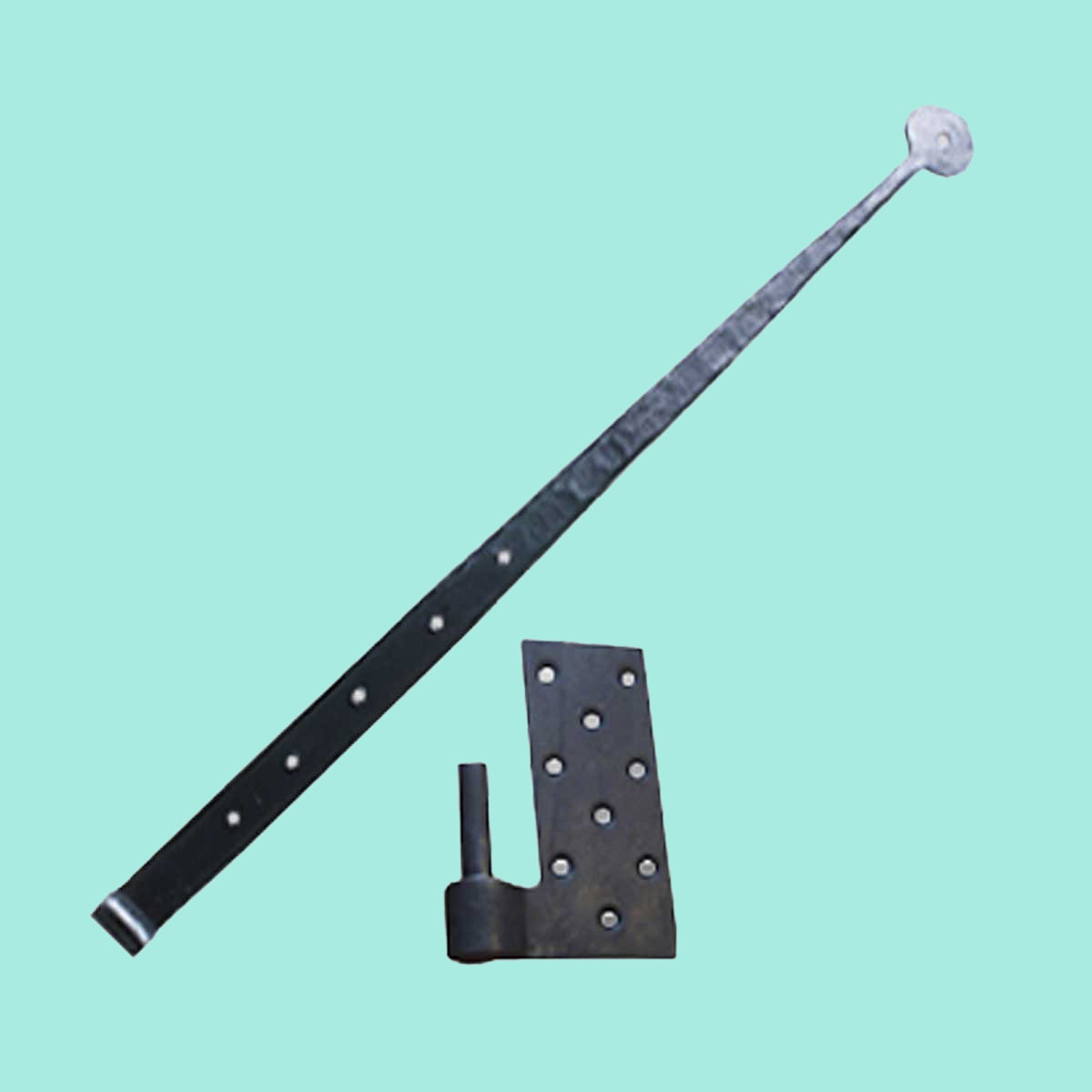 Black Lift Off Pintle Hinge 24" L Wrought Iron Hinges Rustic Pintle ...