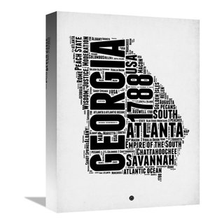"Georgia Word Cloud 2" Fine Art Print, 12" x 16" - Modern - Prints And ...