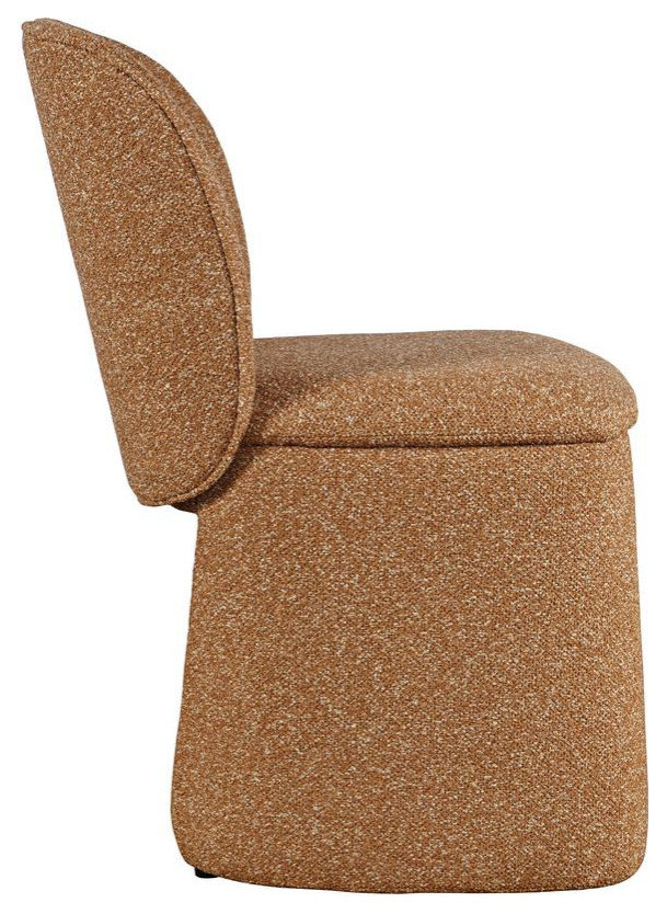 Breck Mid-Century Modern Curved Upholstered Dining Chair - Set of 2 ...