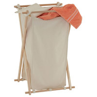 X-Frame Wood Laundry Hamper - Transitional - Hampers - by Household ...