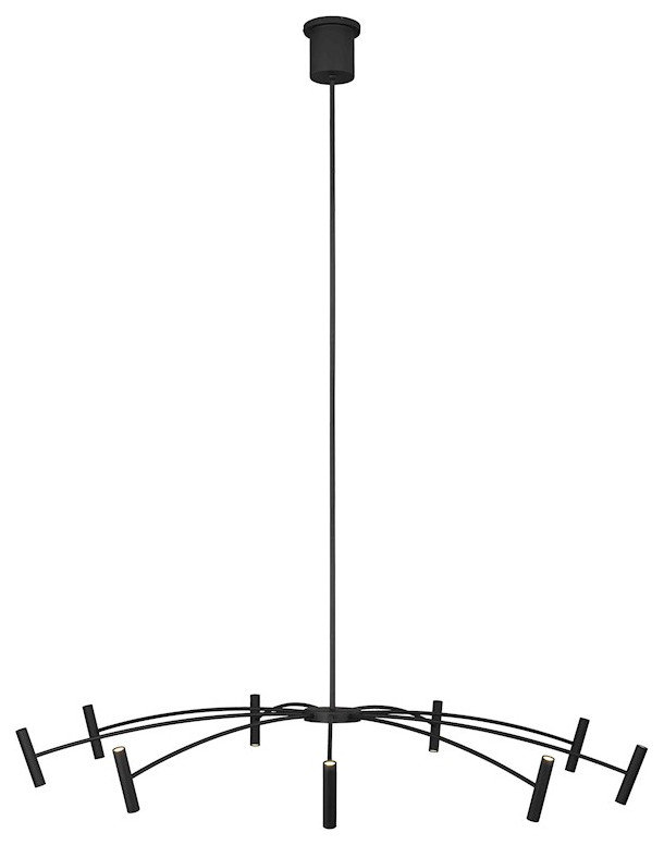 Tech Lighting LED 930 Aerial 55" Chandelier, Matte Black 700ARL55B ...