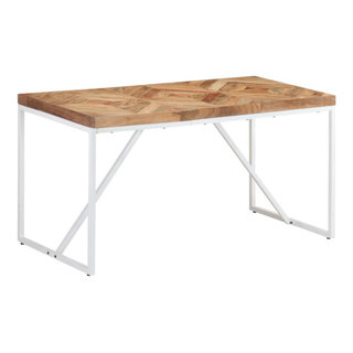 Vidaxl Dining Table 55.1"x27.6"x29.9" Solid Acacia and Mango Wood ...