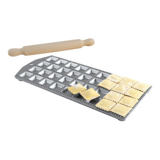 Eppicotispai 36 Hole Aluminum Square Ravioli Maker With Rolling Pin ...