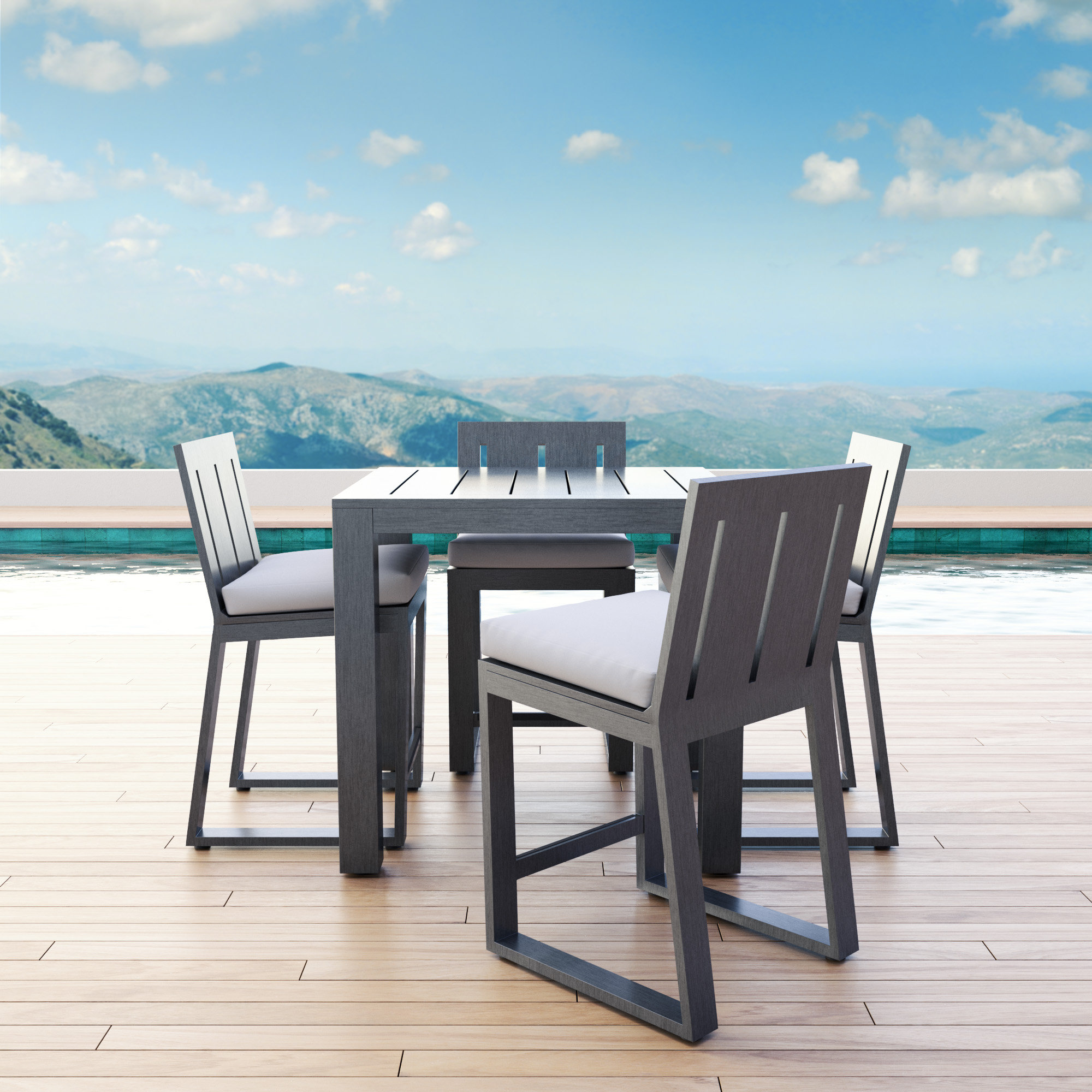 Redondo Spectrum Indigo Modern Design Outdoor Counter Stool ...