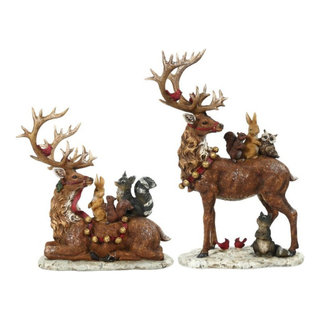 Mark Roberts 2016 Deer and Friends Figurine, Assortment of 2, 17 ...