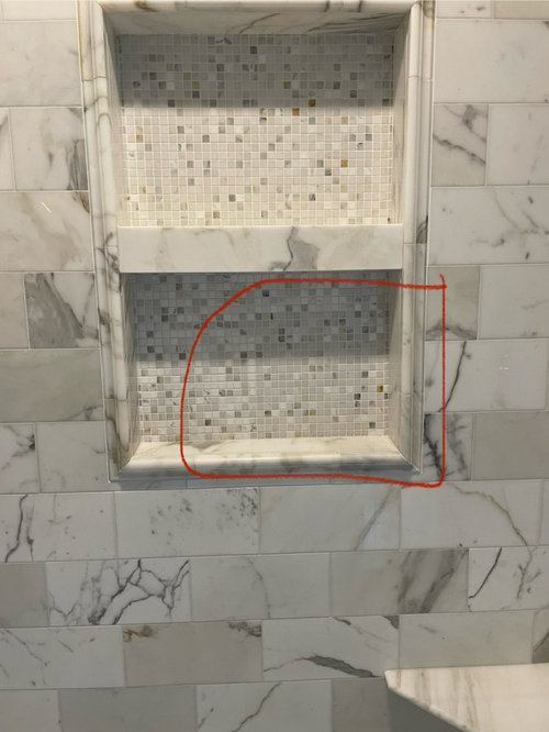 Help! Calacatta Marble Mosaic Tile Discolored