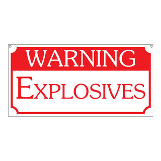Warning Explosives, Vintage Safety Man Cave Bar Sign, 6"x12 ...