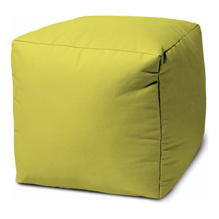 17 Cool Dark Mustard Yellow Solid Color Indoor Outdoor Pouf Ottoman ...