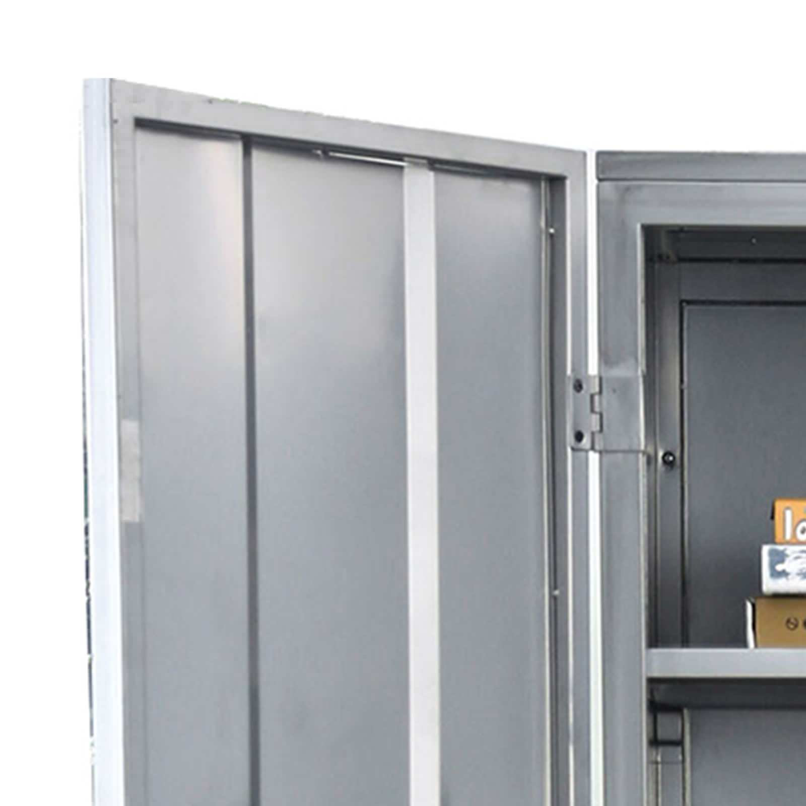 Benzara BM207320 Metal Frame Large Accent Locker, Hanging Pull Handles ...