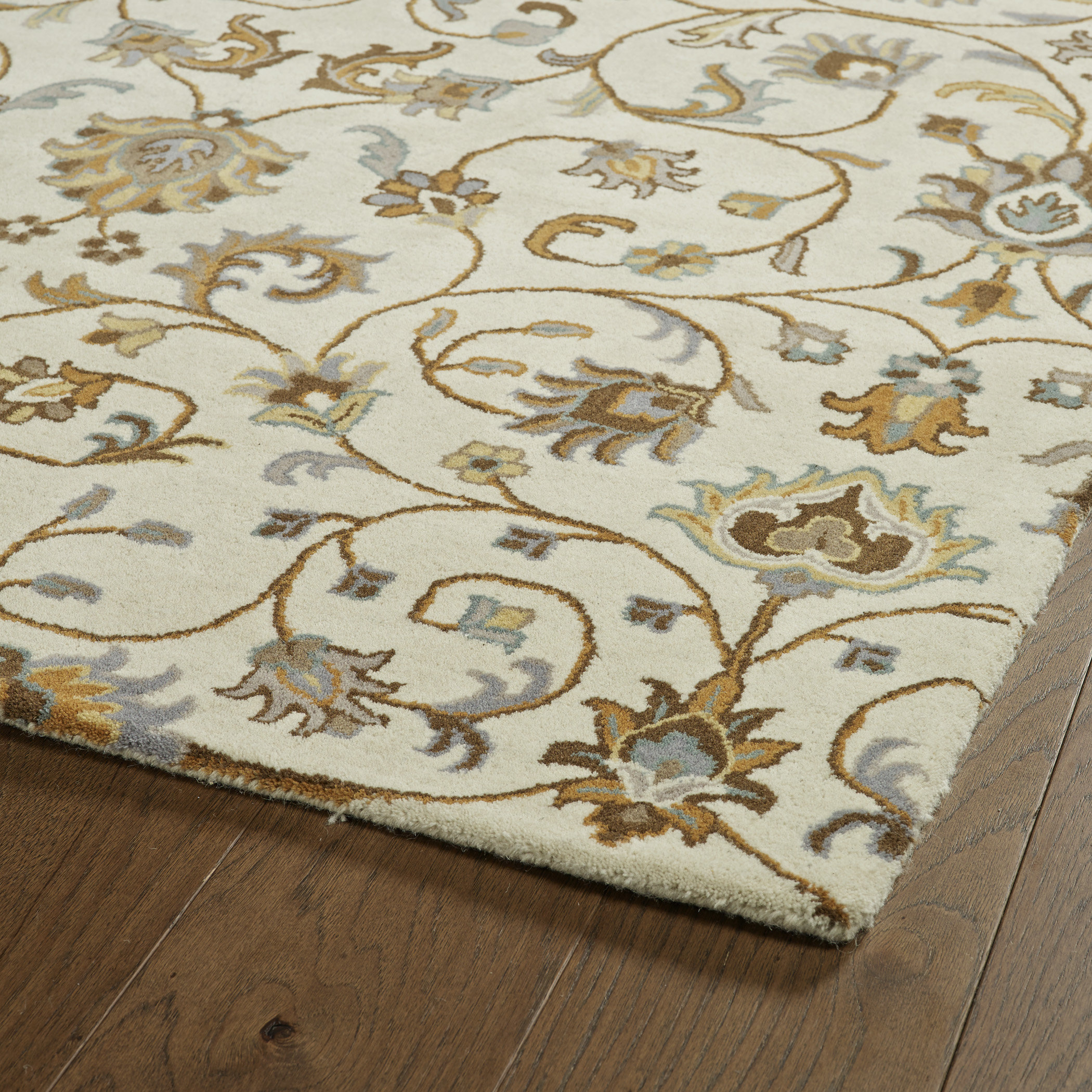 Kaleen Hand-Tufted Middleton Linen Wool Rug, 2'x3' - Traditional - Area ...