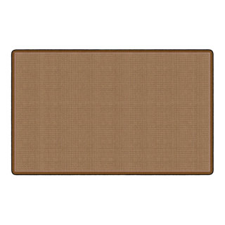 Flagship Carpets FE155-44A 7'6"x12' All Over Weave Tan Educational Rug ...