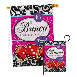 It's Bunco Time! Special Occasion Party & Celebration Flags Set, 28" X ...
