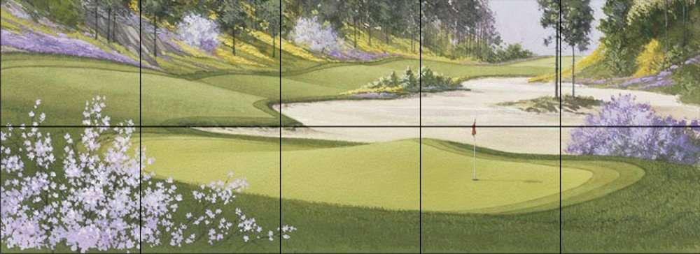 Tile Mural, Golf 4 by Douglas Laird, 25.5" x 8.5" (12 Tiles ...