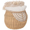 Spider Round Wicker Decorative Storage Basket, Natural - Tropical ...