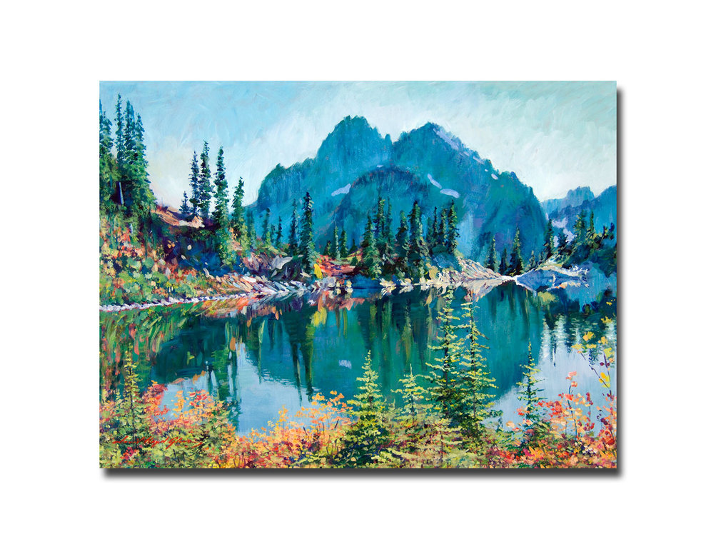 'Reflections on Gem Lake' Canvas Art by David Lloyd Glover, 35" x 47 ...