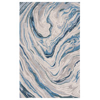 Safavieh Soho Soh675M Organic/Abstract Rug, Blue/Beige, 2'3"x8' Runner ...