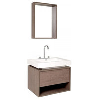 Fresca Potenza 28" Gray Oak Modern Bathroom Vanity With Pop Open Drawer ...