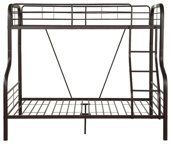 Cairo Twin-Over-Full Bunk Bed, Sandy Black - Transitional - Bunk Beds ...