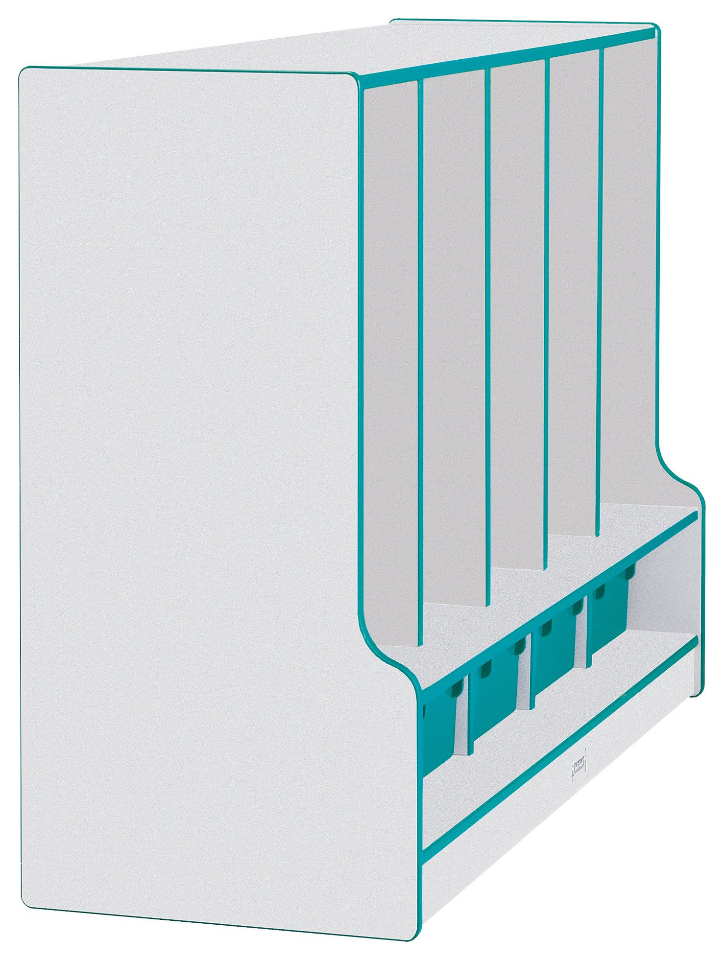Rainbow Accents Toddler 5 Section Coat Locker with Step - without Trays ...