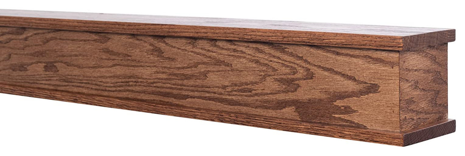 Mantels Direct Bisbee - Floating Fireplace Oak Hardwood Mantel Wooden ...