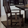 Calandra Slat Back Arm Chairs Vintage Java, Set of 2 - Rustic - Dining Chairs - by Modon | Houzz
