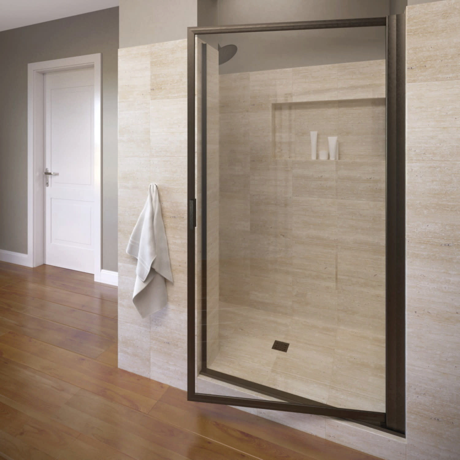 Basco A001-5XP Sopora 63-1/2"H x 29"W Hinged Framed Shower Door ...
