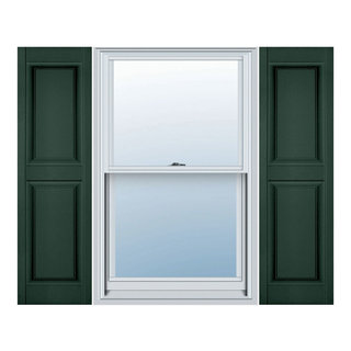 Standard Size Williamsburg Double Panel Shutters, Midnight Green, 51" H ...
