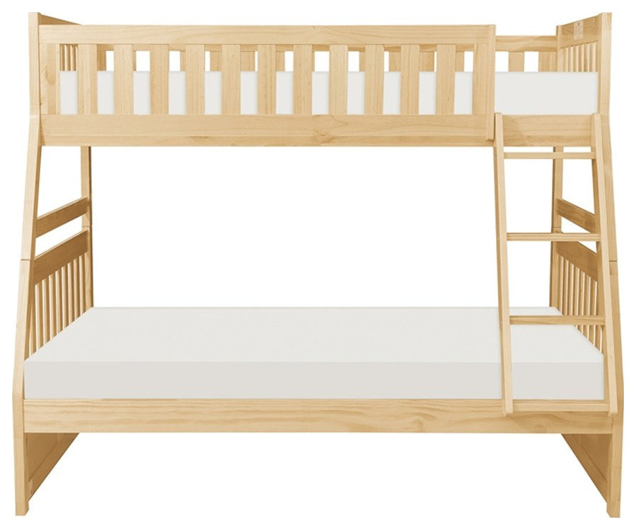Lexicon Contemporary Wood and MDF Board Twin/Full Bunk Bed in Natural ...
