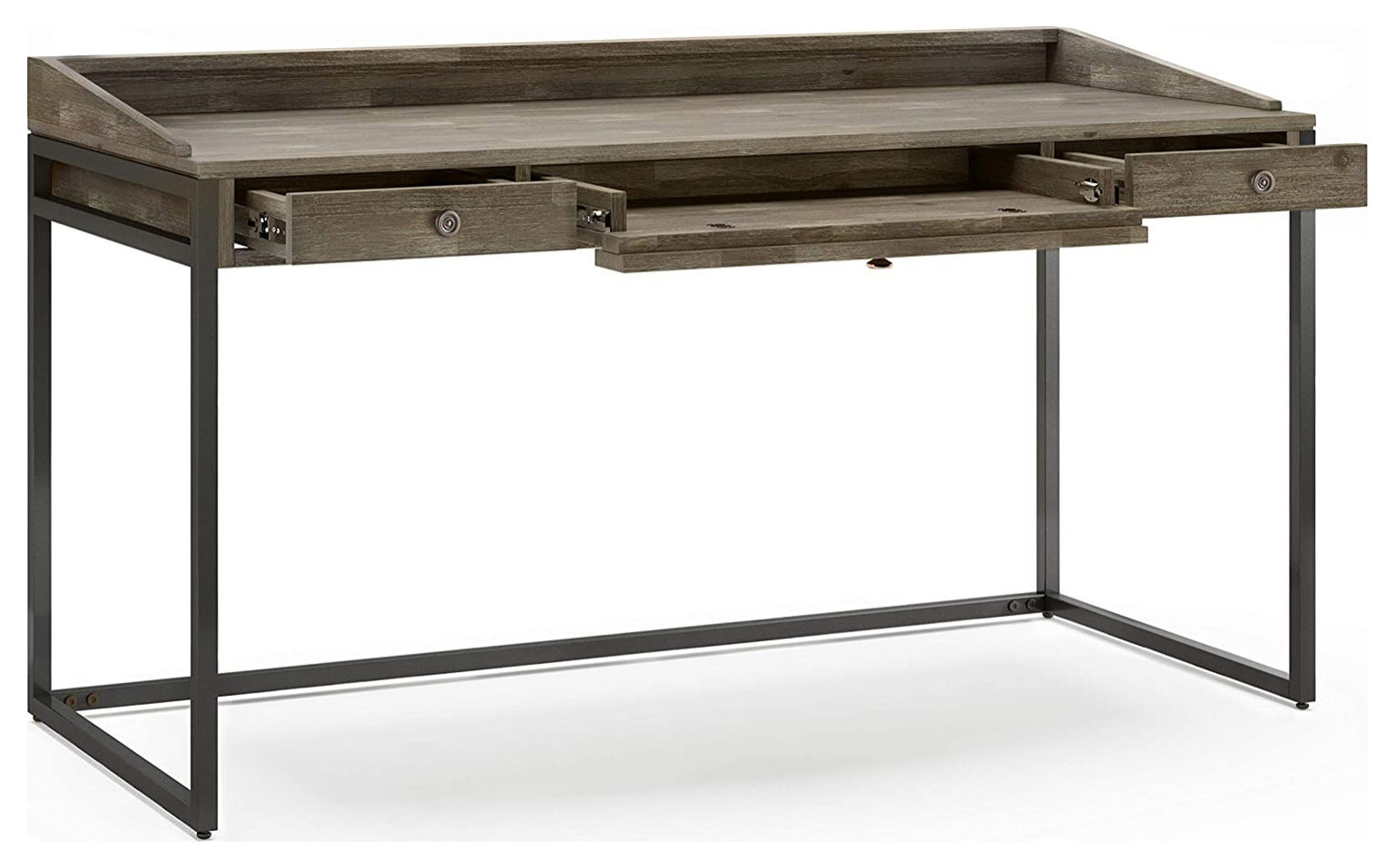 Modern Industrial 60 inch Wide Home Office Desk with 2 Drawers ...