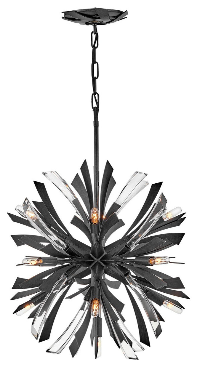 Vida LED Chandelier, Brushed Graphite - Contemporary - Chandeliers - by ...