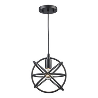 Lyra 1 Light Pendant, Black - Transitional - Pendant Lighting - by ...