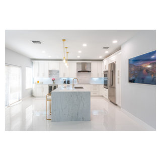 Blue Kitchen Cabinets Ideas - Contemporary - Kitchen - Miami - by LCS ...