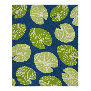 Safavieh Martha Stewart Lily Pad Rug, Azurite, 3'x5' - Tropical - Area ...