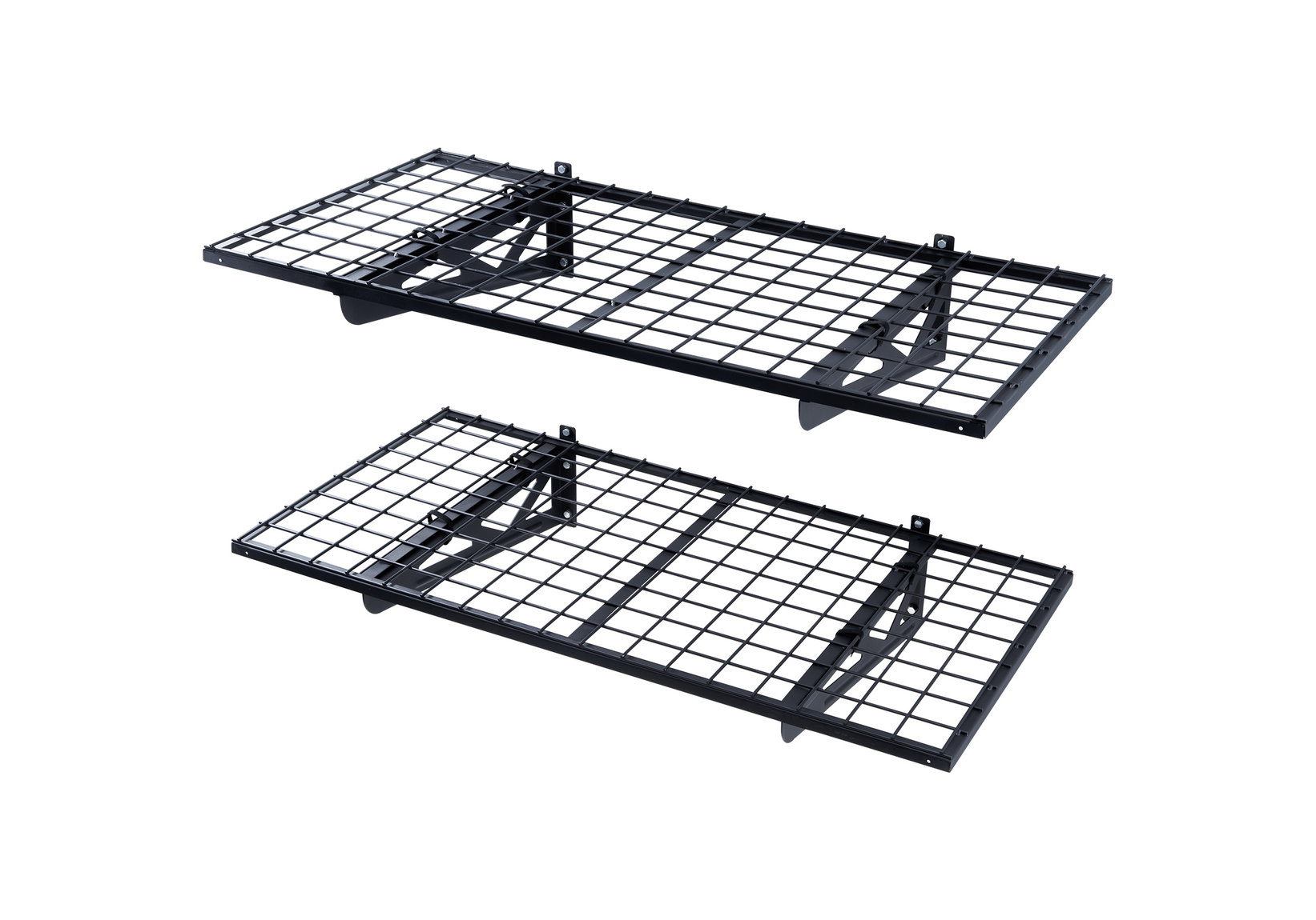 VEVOR 2-Pieces 4x2' Garage Storage Shelving Wall Mounted Heavy Duty ...