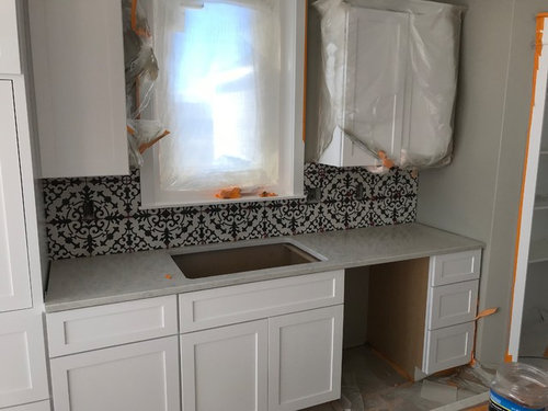 GORGEOUS concrete backsplash