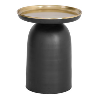 Leta Scatter Table - Burnished Brass /Black - Transitional - Side ...
