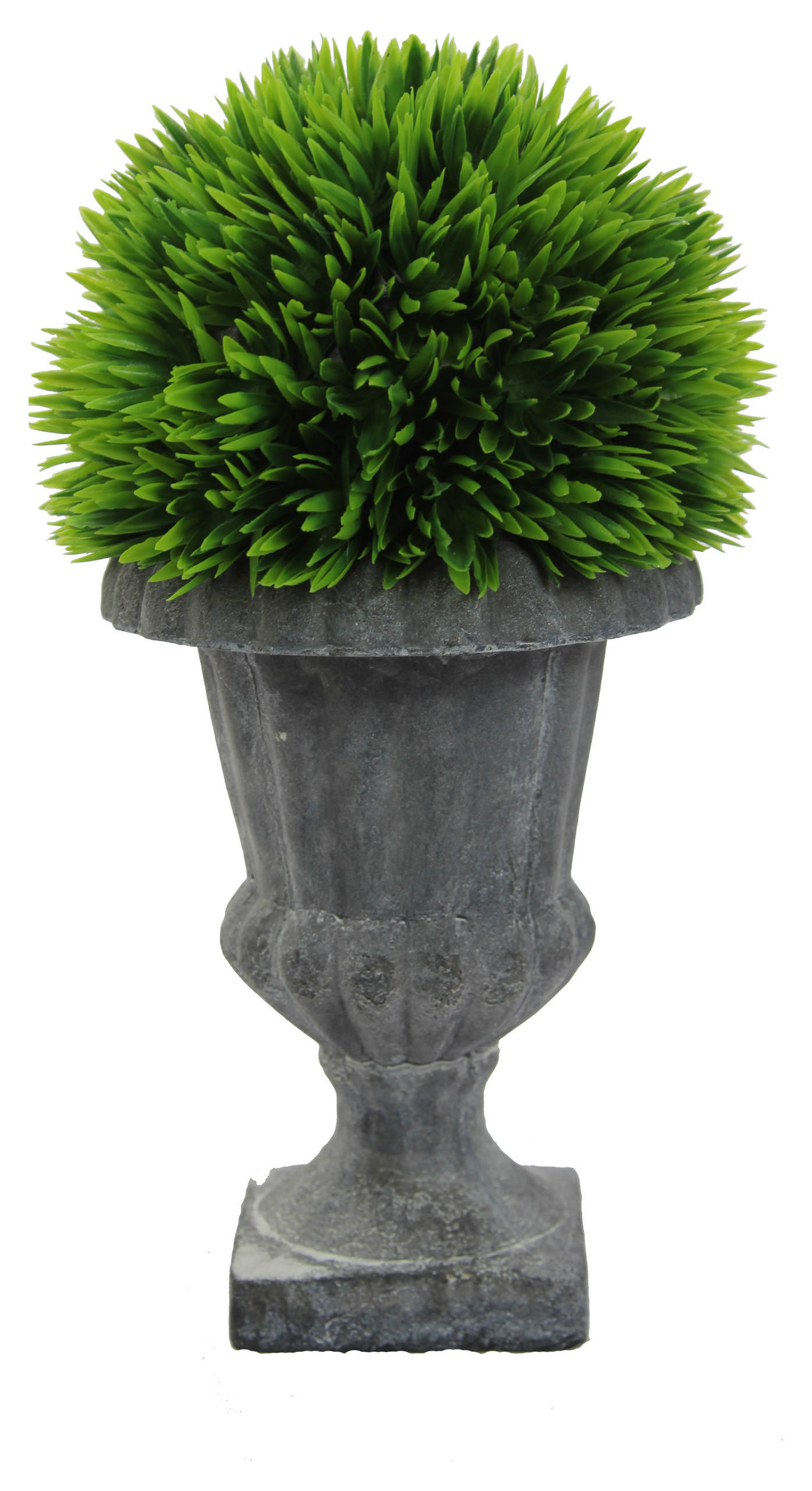 Faux Lemon Grass Topiary With in Urn, Green - Farmhouse - Artificial ...
