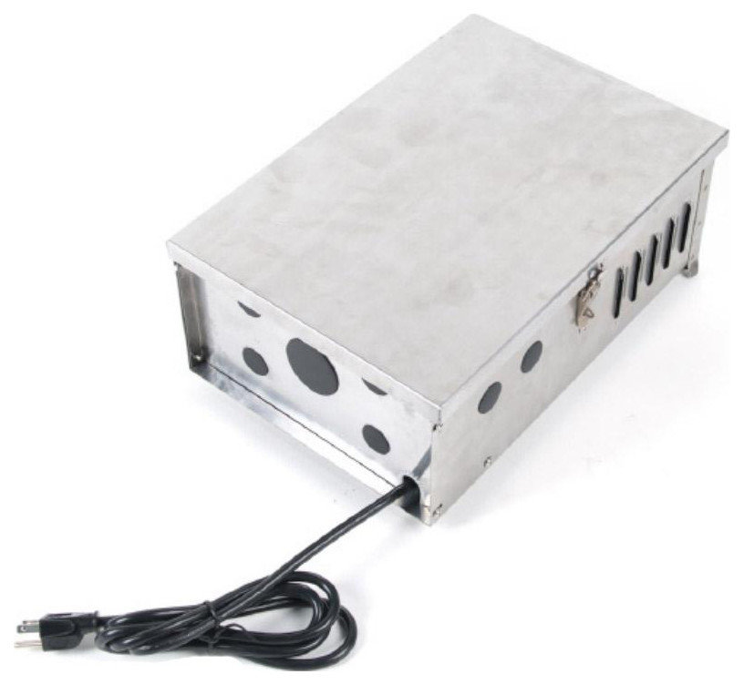 120V Outdoor Landscape Magnetic Power Supply in Stainless Steel, 10.125 ...