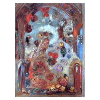 Odilon Redon Stained Glass Window Wall Decal, 21x28 - Contemporary ...