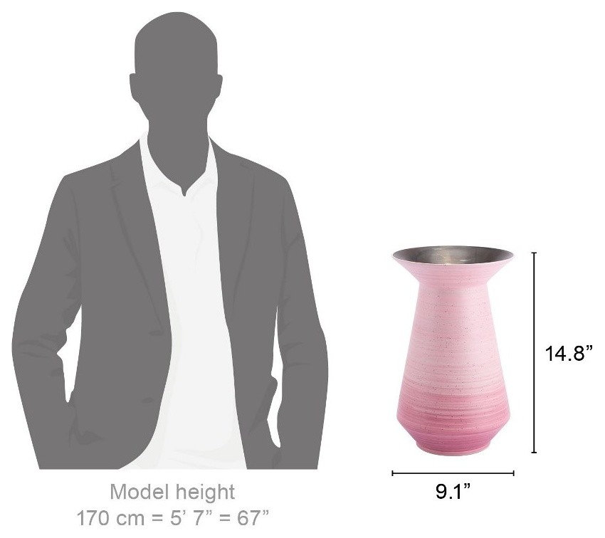 Modern Contemporary Decorative Vase Bottle Jar Decor, Pink, Ceramic ...