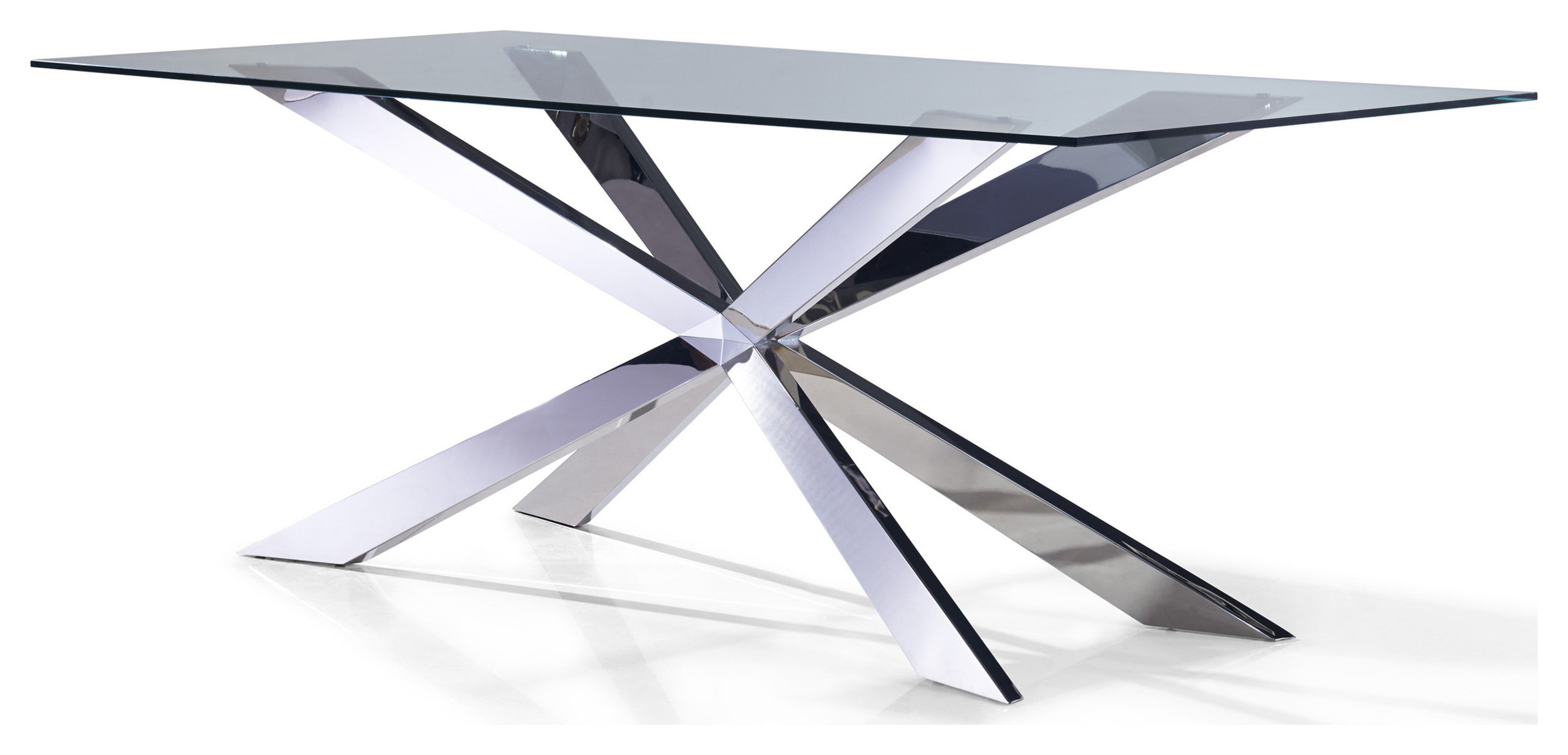 72" Rectangle Glass Top Table, Clear - Contemporary - Table Tops And ...