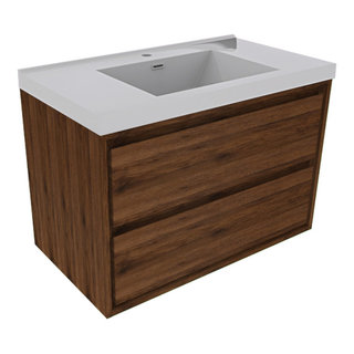 MOM Wall Mounted Vanity, 42" - Modern - Bathroom Vanities And Sink ...