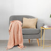 Orange Woven Cotton Solid Color Throw Blanket - Contemporary - Blankets ...