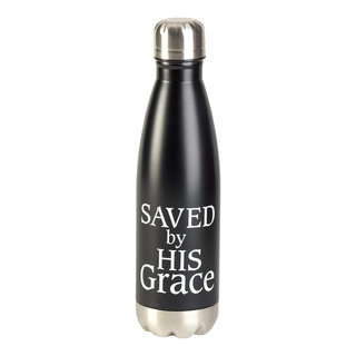 Saved By Grace, Water Bottle, Black, 17 Oz - Water Bottles - by New and ...